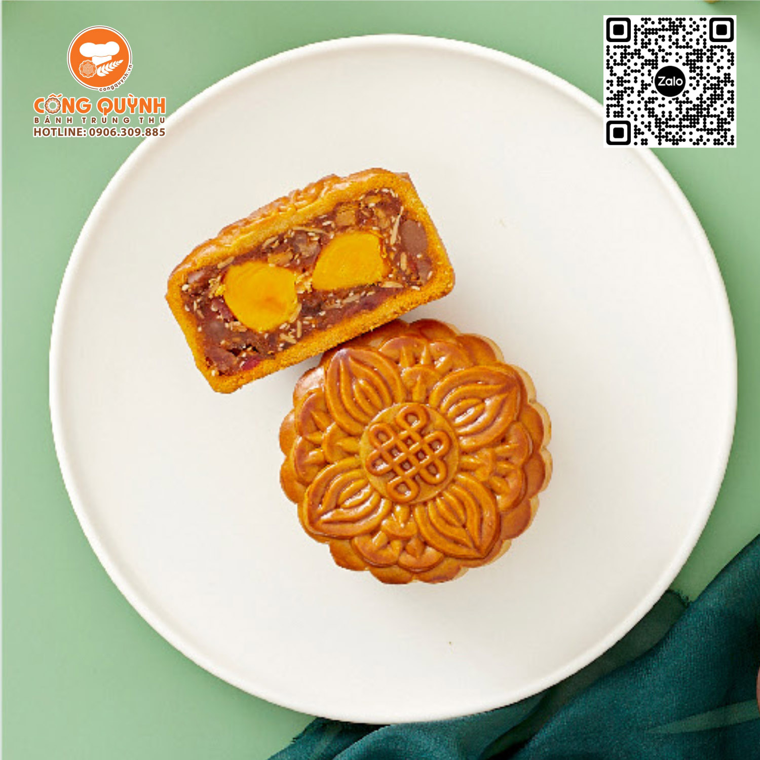 Bánh trung thu Brodard Thập Cẩm Xốt Tôm Anh Đào